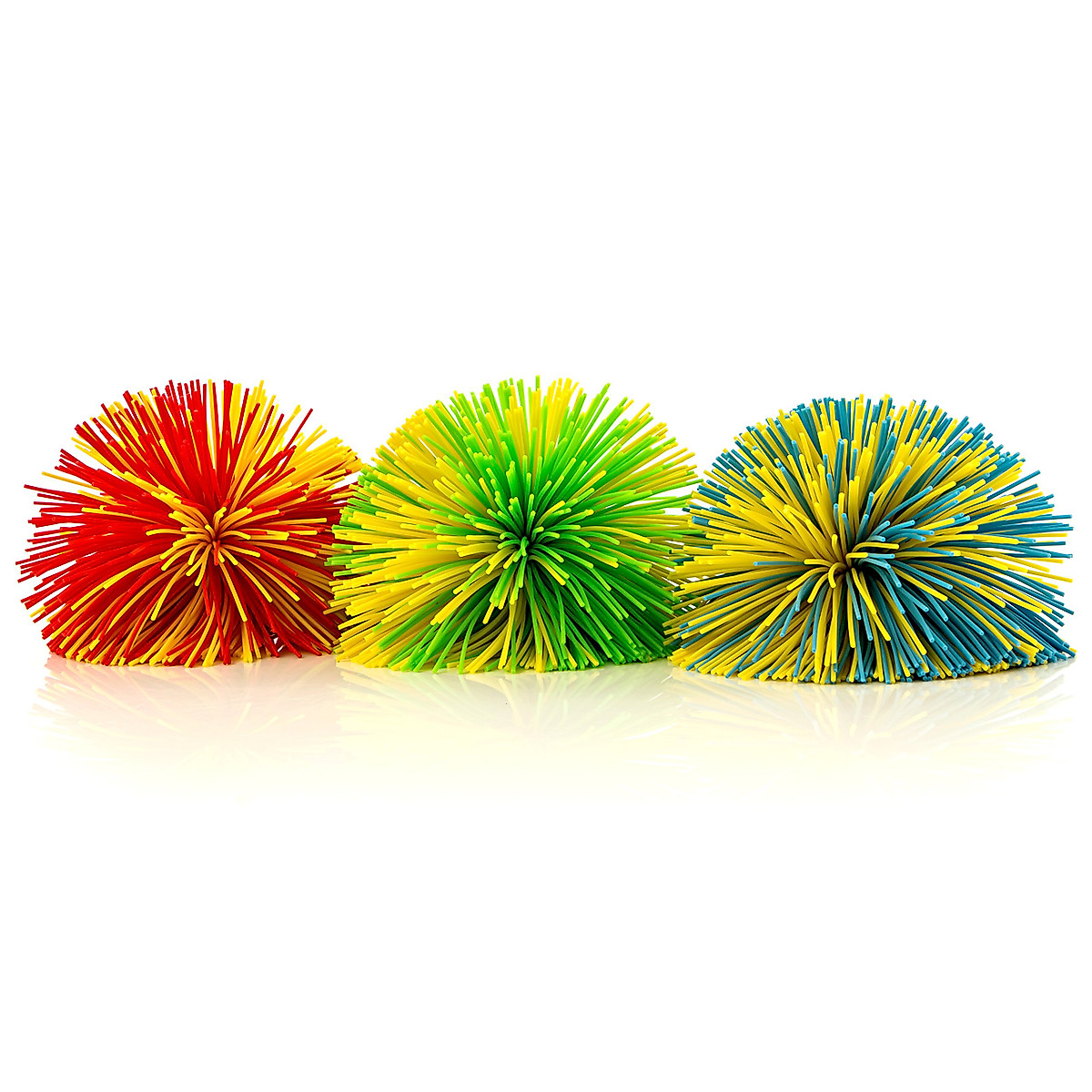 IMPRESA The Original 3 Pack Monkey Stringy Balls - Squeeze and Fidget Toys for Kids and Adults with ADHD and Autism - BPA/Phthalate/Latex-Free (3 Color Designs)