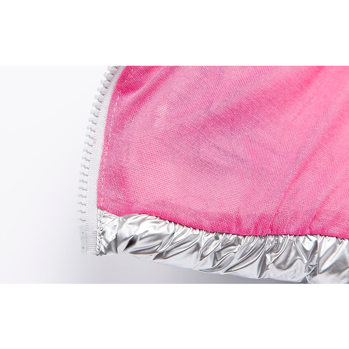 Mud Kingdom Toddler Kids Hooded Vests Jackets Zip-up Lightweight Casual Warm Autumn Winter Silver White 4T