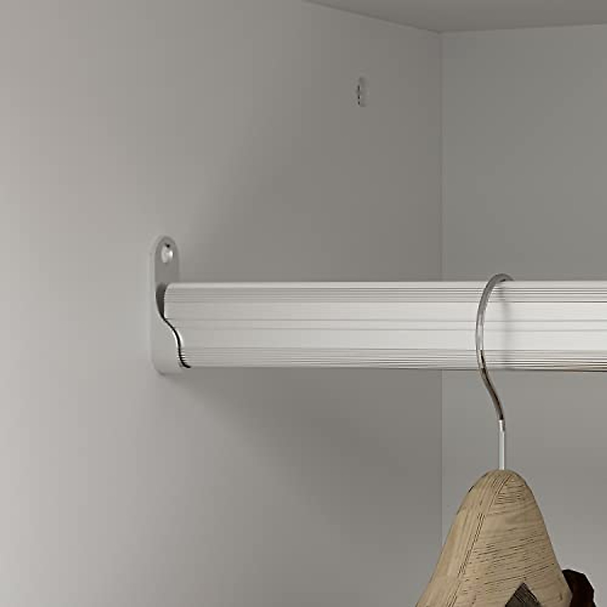 ECACAD Wide Wardrobe Armoire with 4 Doors, Shelves, 2 Drawers, 2 Hanging Rods and 7 Compartments, Wooden Closet Storage Cabinet for Bedroom, White (63”W x 18.9”D x 71.3”H)