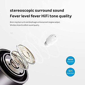 TBIIEXFL Headset Touch Function with Charging Box Stereo Headphones in-Ear Built-in Microphone Headphones Sports Subwoofer