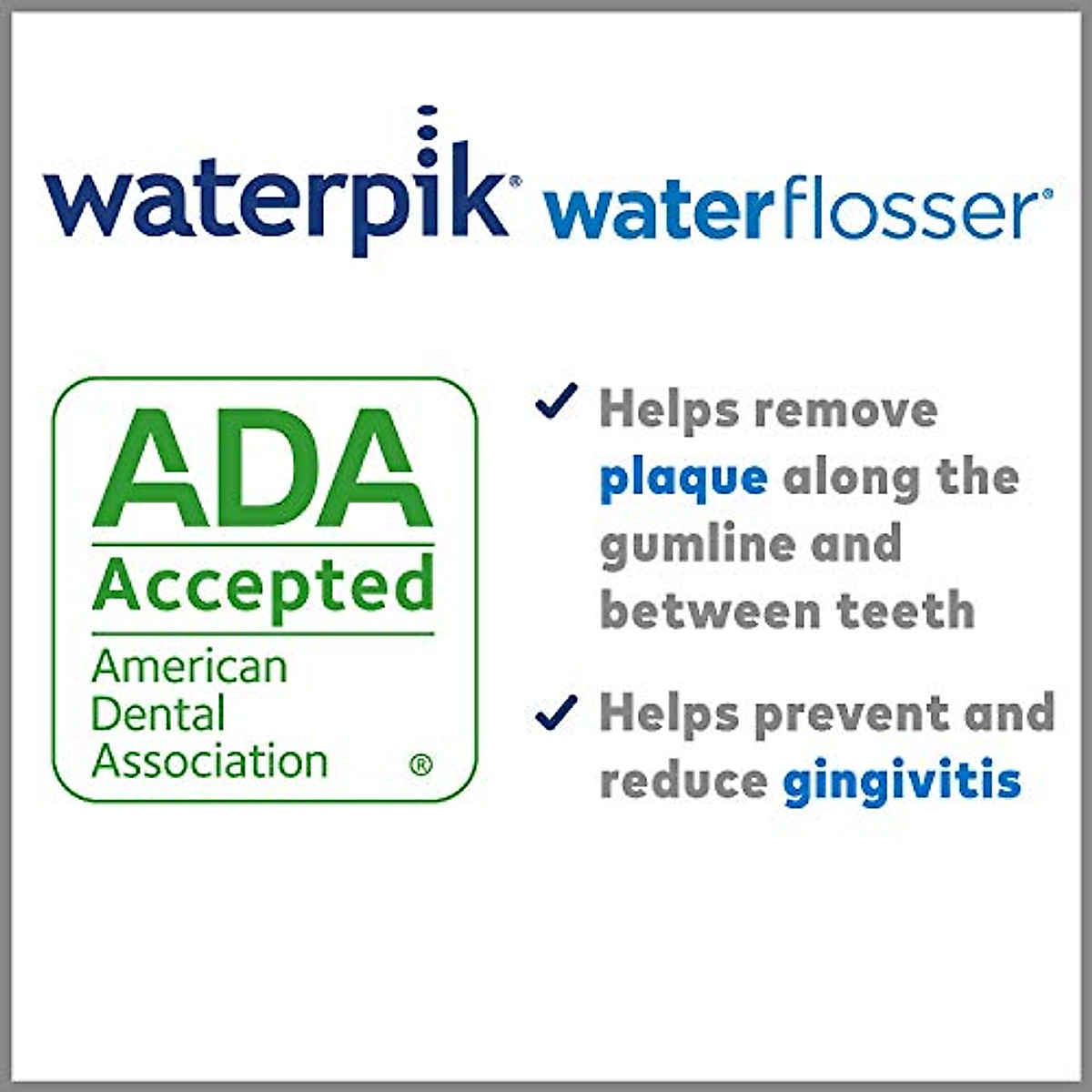 Waterpik Whitening Water Flosser, White (WF 05) Electric Oral Irrigator Flosser Whitens Teeth Gently