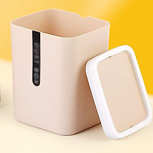 FEER Creative Mini Small Waste Bin Desktop Garbage Basket Home Table Plastic Office Supplies Trash Can Dustbin Sundries Barrel Box (Color : A, Size : 12.4 * 10.8 * 16cm)
