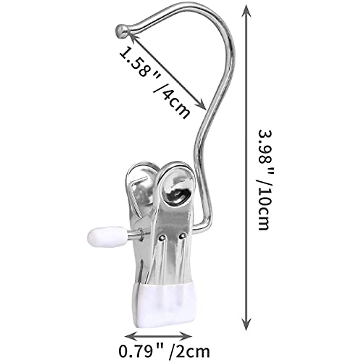 Frezon 15 Pack Boot Hanger for Closet, Laundry Hooks with Clips, Boot Holder, Hanging Clips, Portable Multifunctional Hangers Single Clip Space Saving for Jeans, Hats, Tall Boots, Towels(White)