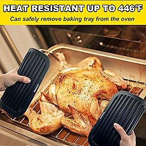 Anaeat 2 Pack Silicone Trivets for Hot Pots and Pans - Heat Resistant Real Silicone Hot Pads for Kitchen Counter, Multi-Purpose & Durable Trivet Mat for Hot Dishes, Jar Opener, Spoon Holder (Black)