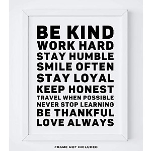 Motivational Wall Art - 11x14" UNFRAMED Print - Inspirational Quotes Wall Decor - Black And White Typography Wall Art