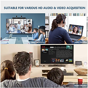Anxious 4K HDMI Video Capture Card,USB 3.0 1080P Game Capture Card,for Game,Teaching,Live Broadcasting,Video Conference,Video Recorder for Streaming,Compatible with Windows Linux Mac OS System etc