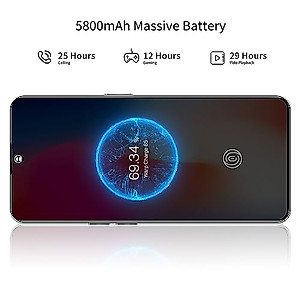 VIQEE Phones U21, 5G Unlocked Phones, 2K FHD+ Screen, Mobile Phones 6GB+256GB ROM+TF 128GB, Snapdragon Gen2 Processor, Smartphone Android Camera 24MP+64+12+12MP, WiFi NFC, Dual Sim - Black