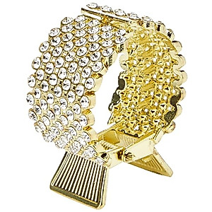 3 Pack Small Hair Clips for High Ponytail, Nonslip Metal Rhinestone Hairclips, Ponytail Holder, High Ponytail Claw Clip, Decorative Hairpins, Hair Accessories for Women and Girls