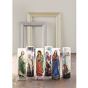 The Saints Collection Holy Spirit Flickering Lifelike LED Prayer Candle with Timer, Religious Home Decor, Gift Ideas for Friends and Family