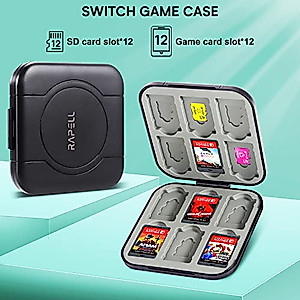 12 Game Card Case Compatible for Nintendo Switch OLED 2021/Switch/Switch lite, 12 Game Holder Cartridge Case Compatible for Switch Game Cards , Compact & Portable Game Storage Case Box