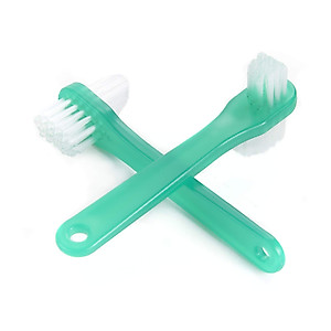 McKesson Denture Brushes 2-Sided Bristle, Green, 144 Count