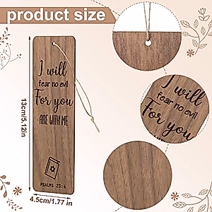 40 Pieces Religious Bookmarks Vintage Wooden Christian Bookmarks Inspirational Religious Gifts Baptism Christian Bookmarks Bible Verses Bookmarks for Women Men Book Lovers Supplies, 5.12 x 1.77 Inches