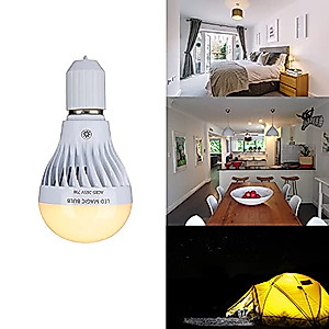 BSOD LED Magic Bulb, 7W Warm White Emergency Light with Remote Controller and Rechargeable Built-in Battery E26 Lamp for Home Indoor Power Outages Lighting (Warm White)