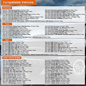 Nilight Dual Output Vehicle Side 7 Way RV Blade and 4Way Flat Wiring Harness Multi Tow 4Pin to 7Pin Electric Adapter for RVs Trucks Factory Tows Package USCAR 7Way Sockets Required