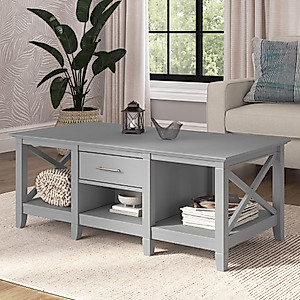 Bush KWT148CG-03 Key West 47-Inch x 24-Inch Coffee Table, Cape Cod Gray