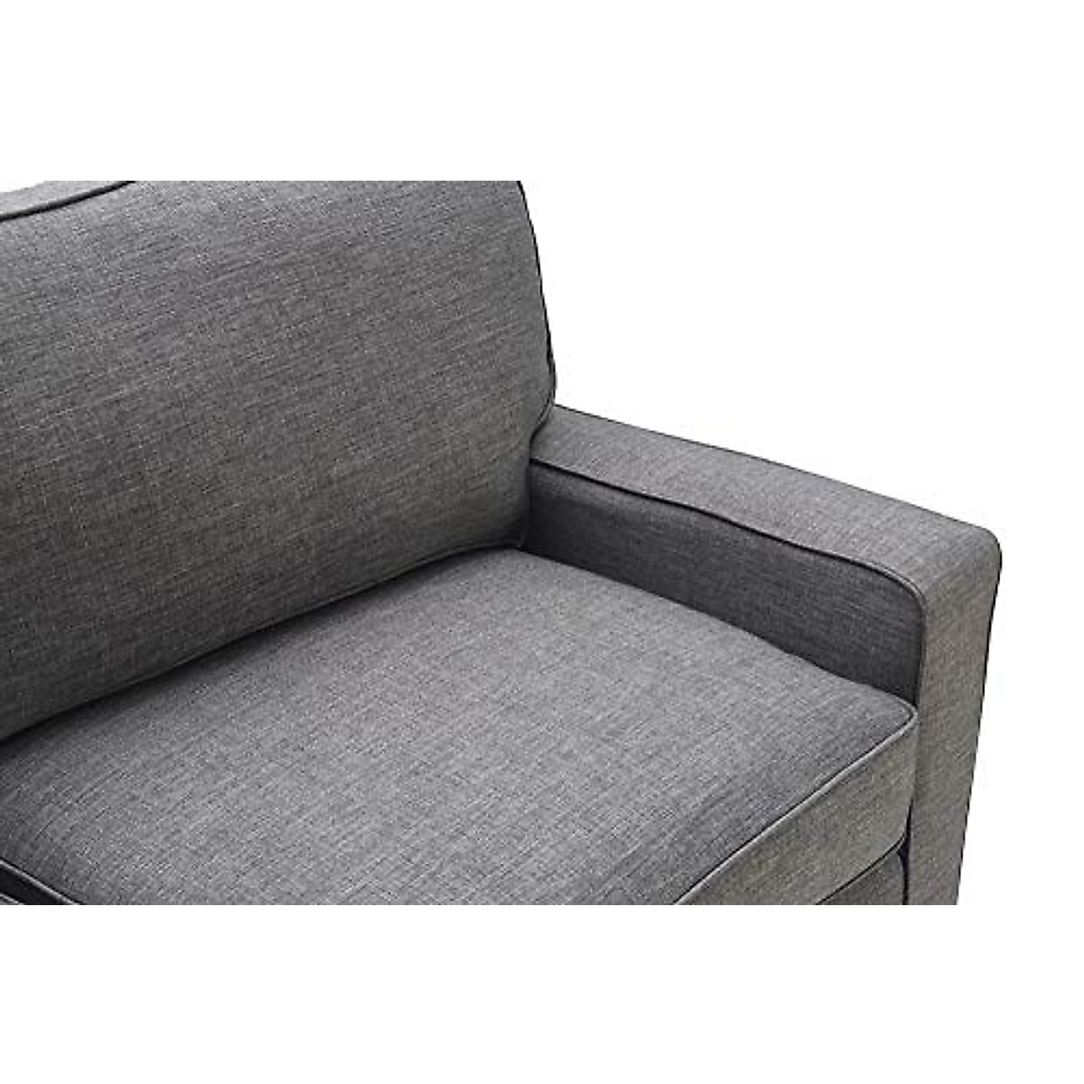 Serta Palisades Upholstered Sofas for Living Room Modern Design Couch, Straight Arms, Soft Fabric Upholstery, Tool-Free Assembly, 73" Sofa,Grey
