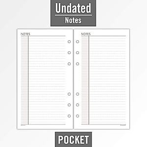 AT-A-GLANCE Day Runner Lined NotePad Pages, Refill, Loose-Leaf, Undated, for Planner, 3-3/4" x 6-3/4", Size 3, 30 Sheets/Pack (033-3)