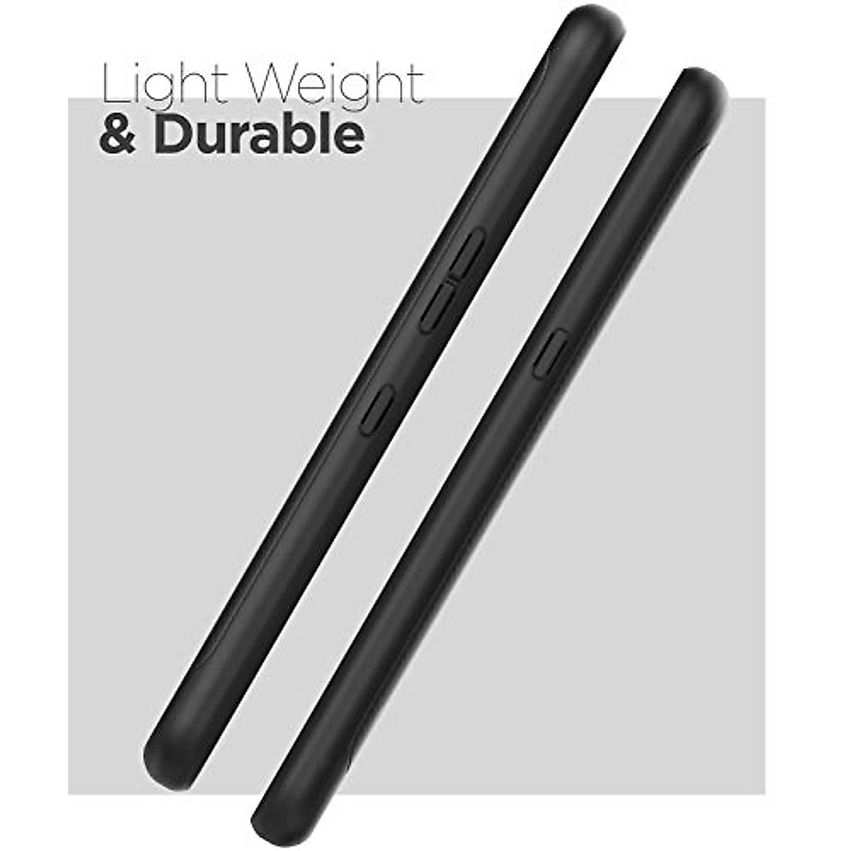 Encased LG V50 ThinQ Case (Thin Armor) Slim Fit Flexible Grip Phone Cover - Black