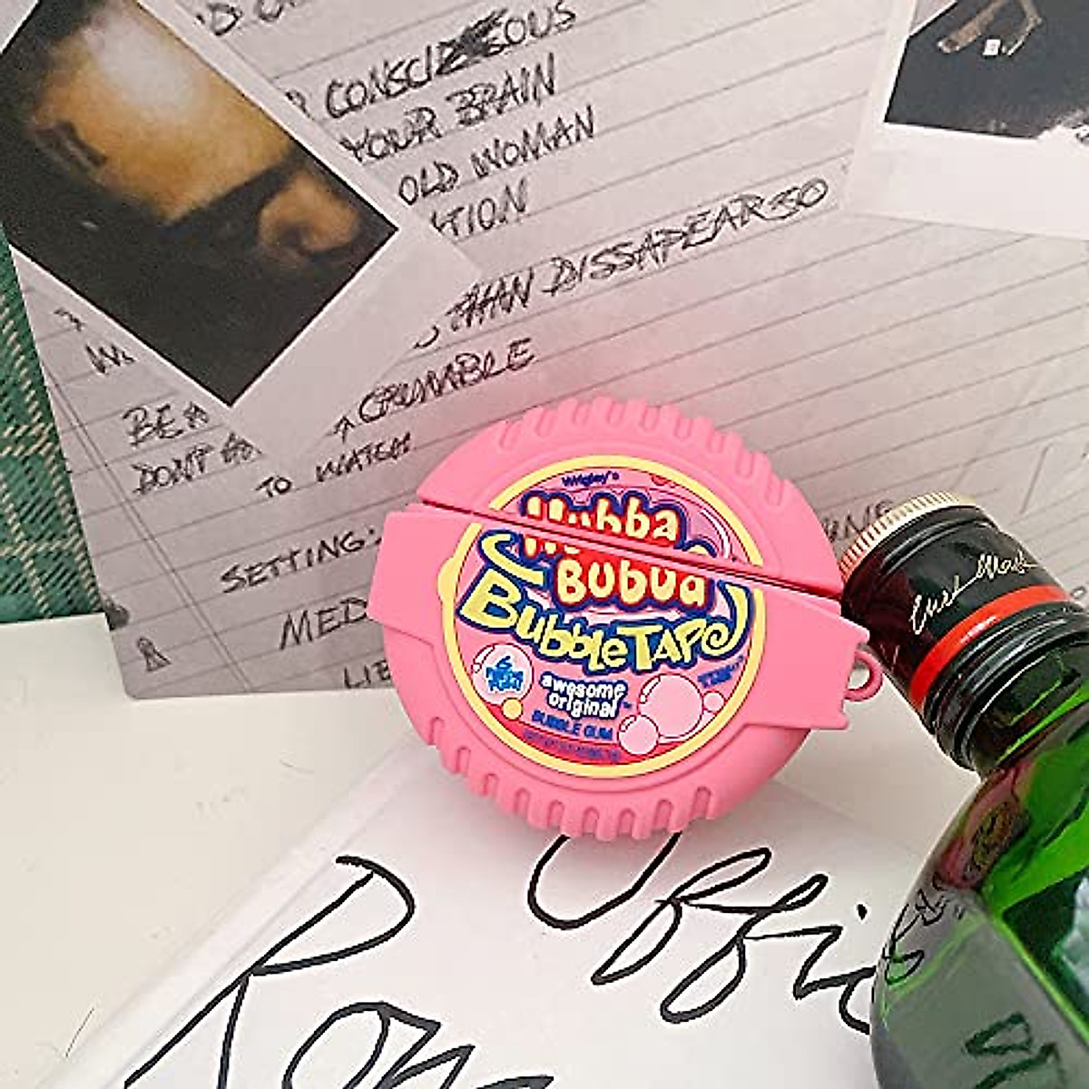 Cute and Interesting,Silicone Airpod Case Covers with Keychain,Compatible with Airpods 1&2 Case,More Attractive airpod case (HBA)