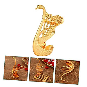 UPKOCH 1 Set Swan Spoon Set Cake Decorating Stainless Steel Set Serving Utensils Stainless Steel Coffee Stir Spoon Cake Spoons Holder Coffee Spoon Holder Cake Spoons Kitchen Gadgets Cute
