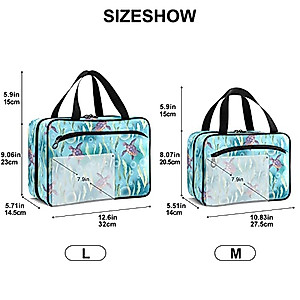 Naanle First Aid Bag Watercolor Sea Turtle Empty Medium Medicine Storage Bag Emergency Treatment Medical Bags Travel Medicine Bag Pill Bottle Organizer for Vitamin Supplement