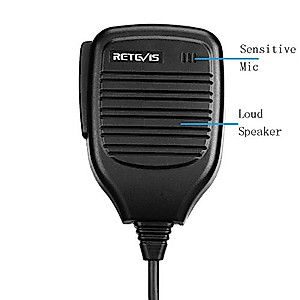 Retevis Two Way Radio Speaker Mic,2 Pin Shoulder Speaker Microphone Compatible with Motorola CP200 CP250 GP88S SP50 CT450LS PRO3150 PR400 RDU4100 RDU4160D RMU2040 Walkie Talkies (1 Pack)