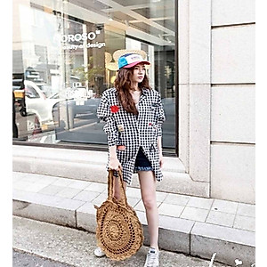 FiveloveTwo Womens Lightweight Handmade Handbag Large Crochet Shoulder Summer Bag Shopper Top Handle Tote Purse