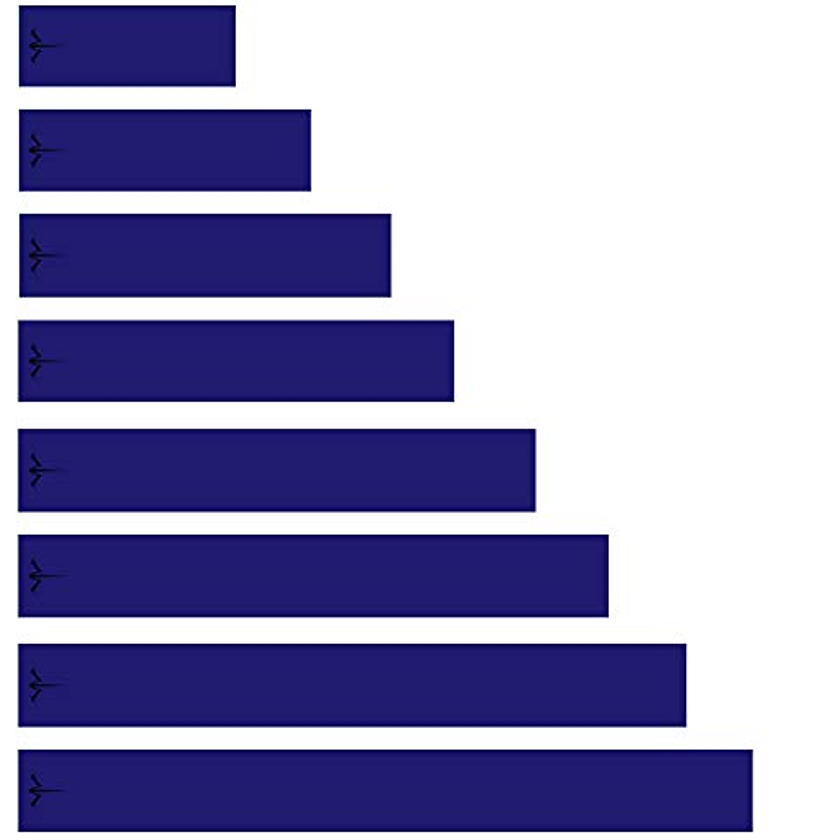 White Water Archery Numbered Matte Finish Solid Purple Icon 15pc Pack Arrow Wraps Archery Choose Length Width (6, 75)