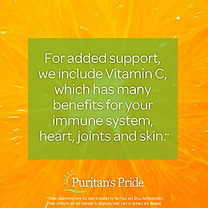 Puritan's Pride Vitamin C with Bioflavonoids for Immune System Support & Skin Health Capsules