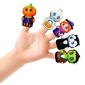 Halloween Finger Puppets for Kids, Colorful Finger Hands Party Toys, Characters Finger Puppets Set for Toddler, Tiny Toys Party Favors for Kids