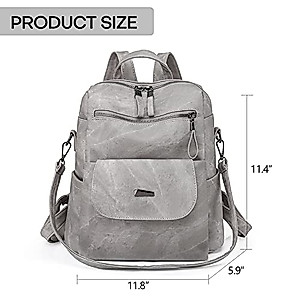 Konelia PU Leather Backpack Purse for Women Fashion Multipurpose Design Handbag Ladies Shoulder Bags Travel Backpack Brown