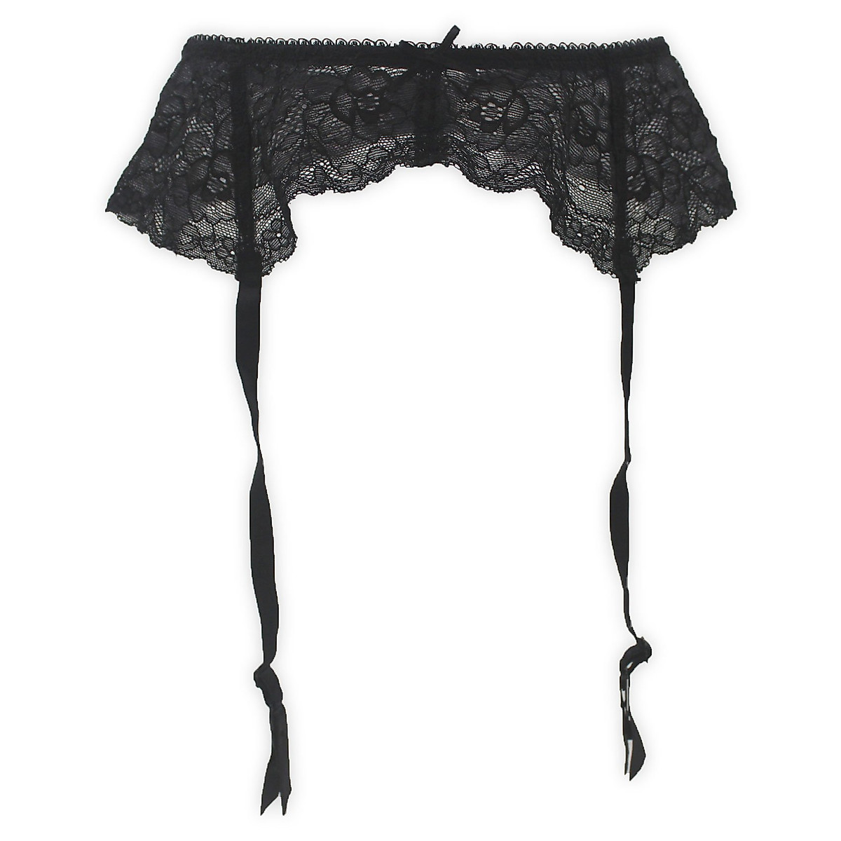 TVRtyle Black Lace Sexy Women Metal Clips Garter Belts For Stockings,Black, Small