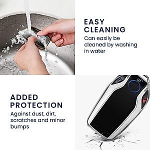 kwmobile Key Cover Compatible with BMW - Silver High Gloss