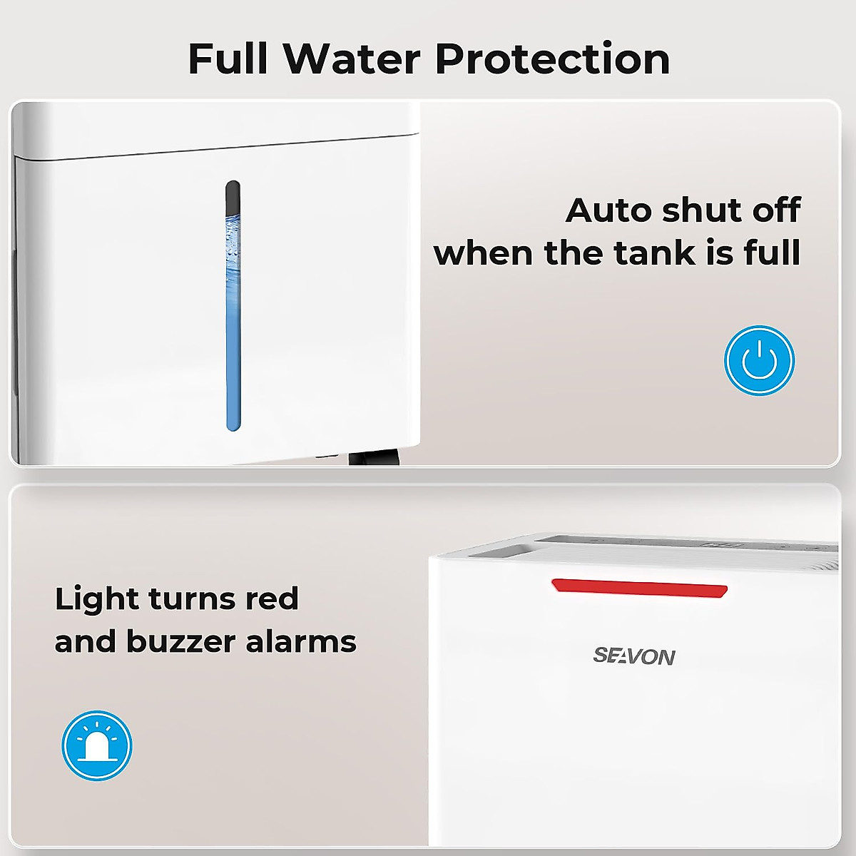 1500 Sq.ft Dehumidifier for Basement, SEAVON 21 Pint Dehumidifiers with Drain Hose for Home Large Room Bedroom Bathroom, Powerful Moisture Removal, Smart Humidity Control & Display, 24H Timer, 3 Modes