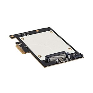 Tripp Lite U.2 to PCIe Adapter for 2.5″ NVMe U.2 SSD, SFF-8639, PCI Express Card, Supports U.2 SSDs and SATA I/II/III SSDs & HDDs, Backward Compatible with PCIe 2.0 & 1.0, 1-Year Warranty (PCE-U2-PX4)