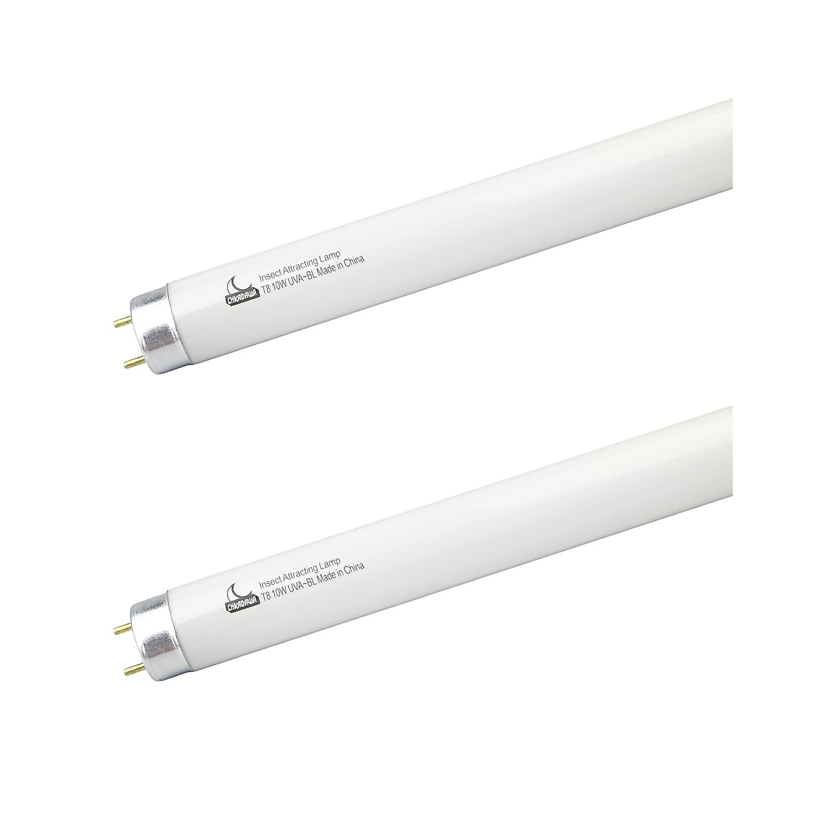 CHKADAWA BL T8 F10W 2 Pack Replacement Bulbs for Aspectek, LiBa 20W Indoor Device, F10T8 BL368nm 10 Watt Tube G13, 13'' Linear Black Light Fluorescent Tube.