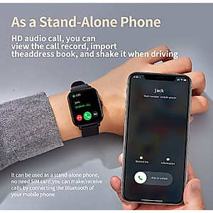 Smart Watch for Android Phones iPhone Compatible 1.7''Full Touch Screen Call Receive/Dial Smartwatch Fitness Tracker with Music, Blood Oxygen, Heart Rate and Sleep Monitor for Women Men