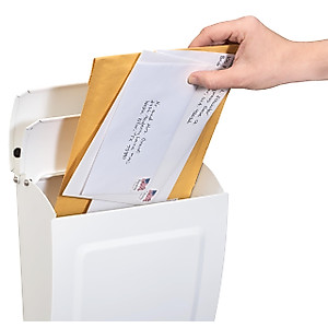 Architectural Mailboxes Aspen Galvanized Steel, Locking, Wall Mount Mailbox, 2594W-10, White, Small Capacity