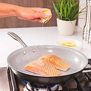 Trudeau Pure Ceramic Frying Pan, 12-Inch, Grey