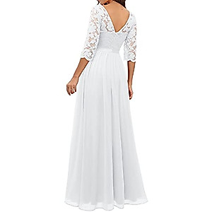 Summer Dresses for Women 2022, Double Layered Dress Hawaiian Dresses Luau Long White Boho Maxi Dress Ladies Temperament Sleeve Casual Lace Stitching Solid Color Dress New Mexican (L, White)