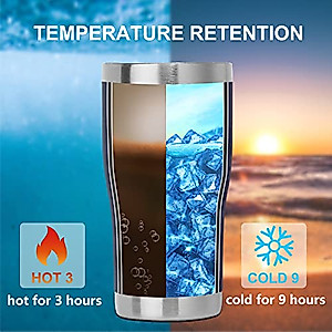 DOMICARE 20oz Tumbler with Lid Stainless Steel Tumblers Bulk, Double Wall Vacuum Insulated Coffee Travel Mug Powder Coated Tumbler, Navy