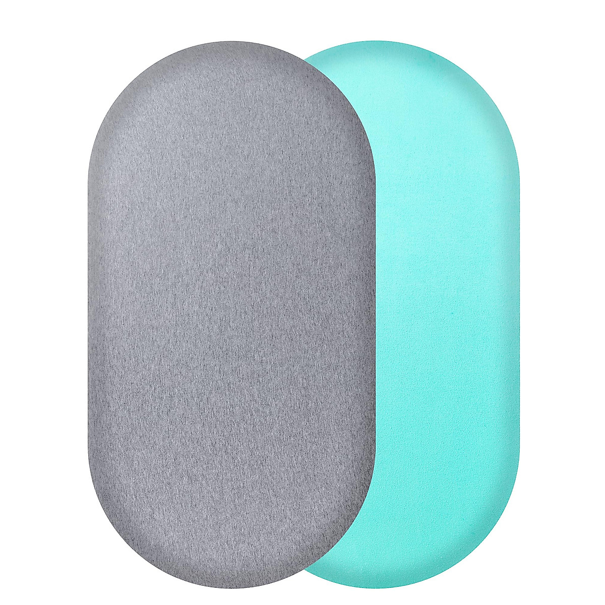 Mecc ecoh 2 Packs 100% Organic Cotton Bassinet Sheets, GOTS Certified, 100% Breathable Bassinet Cover, Comfort Snug Fitted, Fits Most Bassinet Mattress for Baby's (Light gray & Dark gray)