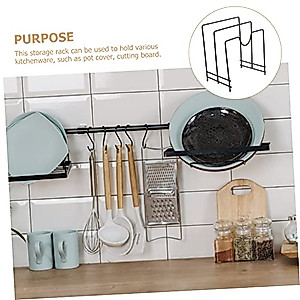 TIDTALEO Chopping Board Rack Kitchen Organizer for Pan Pot Lid Stand Baking Organizer Storage Pot Holders for Kitchen Cutting Board Storage Pan Lid Holder Carbon Steel Storage Box Pot Cover