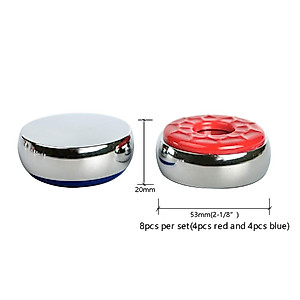 ZGDQ 2 Pack Shuffleboard Wax Powder Set with Shuffleboard Pucks, (53mm) Shuffleboard Table Pucks with Shuffleboard Wax High Speed and Mini Brush Set