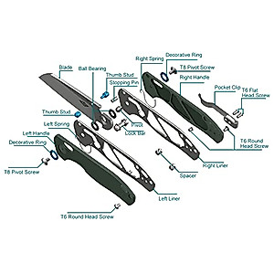 OKNIFE Rubato 2 Pocket Knife for Men, Rail Lock Knife 154CM Blade with Aluminum Handle for EDC, Outdoor