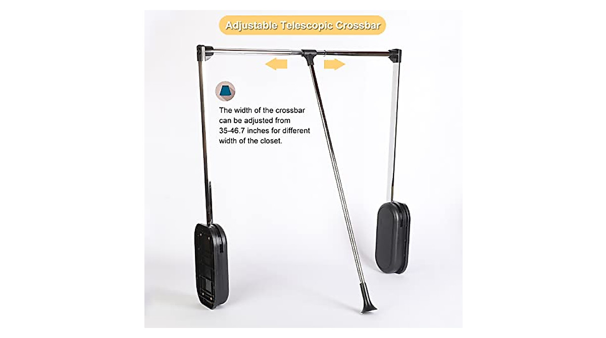 Heavy Duty Adjustable Pull Down Closet Rod by usego