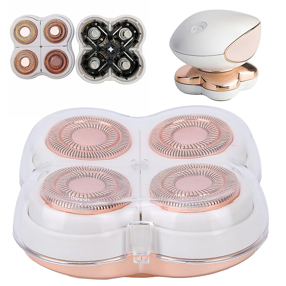 Hair Remover Replacement Head, Women's Electric Shaver Replacement Heads Hair Remover Body Hair Shaver Machine Head Rose Gold