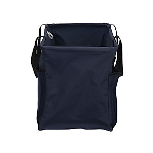 Household Essentials Blue Krush Canvas Utility Tote with Pockets | Reusable Grocery Bag Black Trim