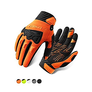 INBIKE Mountain Bike Gloves for Men Knuckle Guard Padded Men's Cycling Gloves Breathable for MTB Motocross Racing Dirtbike