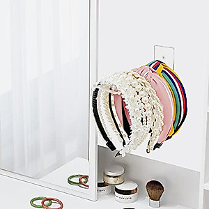 Bigfety Acrylic Headband Holder Wall, 3 Pack Clear Hanging Headband Organizer Storage for Girls Women